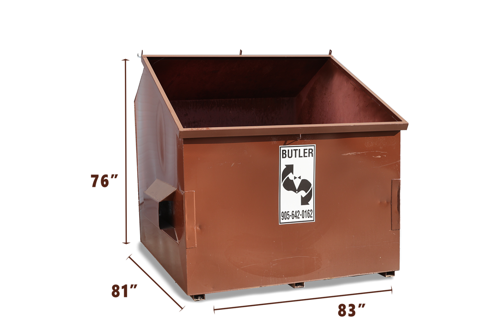 8 Yard Slanted Dumpster Rental in the GTA - Butler Disposal